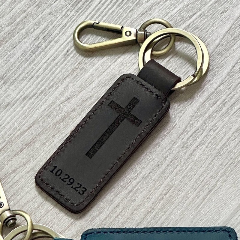 Cross Keychain - Etsy