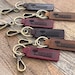 Custom Leather Keychain: Company Logo, Realtor Gift - Etsy