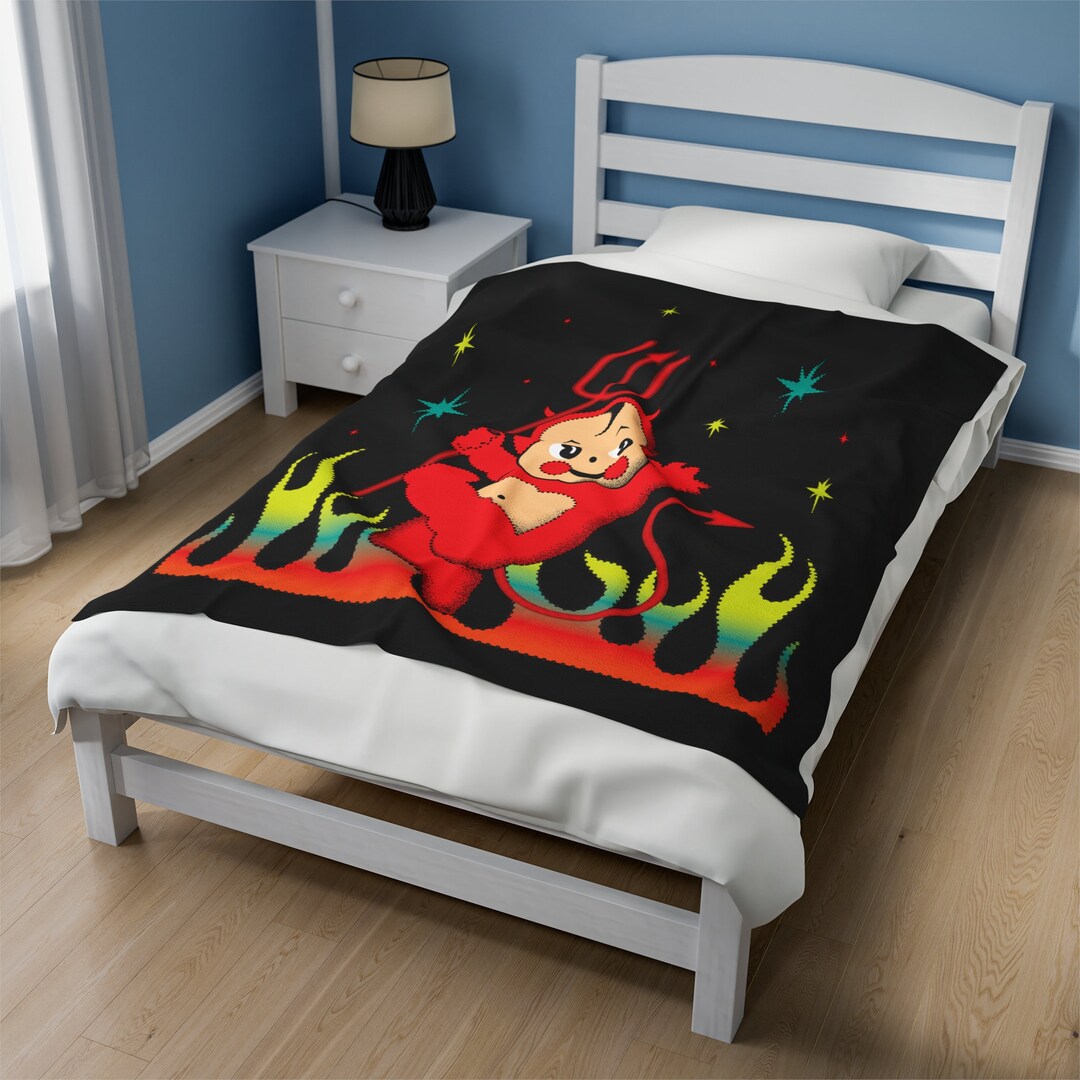 KEWPIE DEVIL Cozy Warm Gift Velveteen Plush Blanket - Etsy