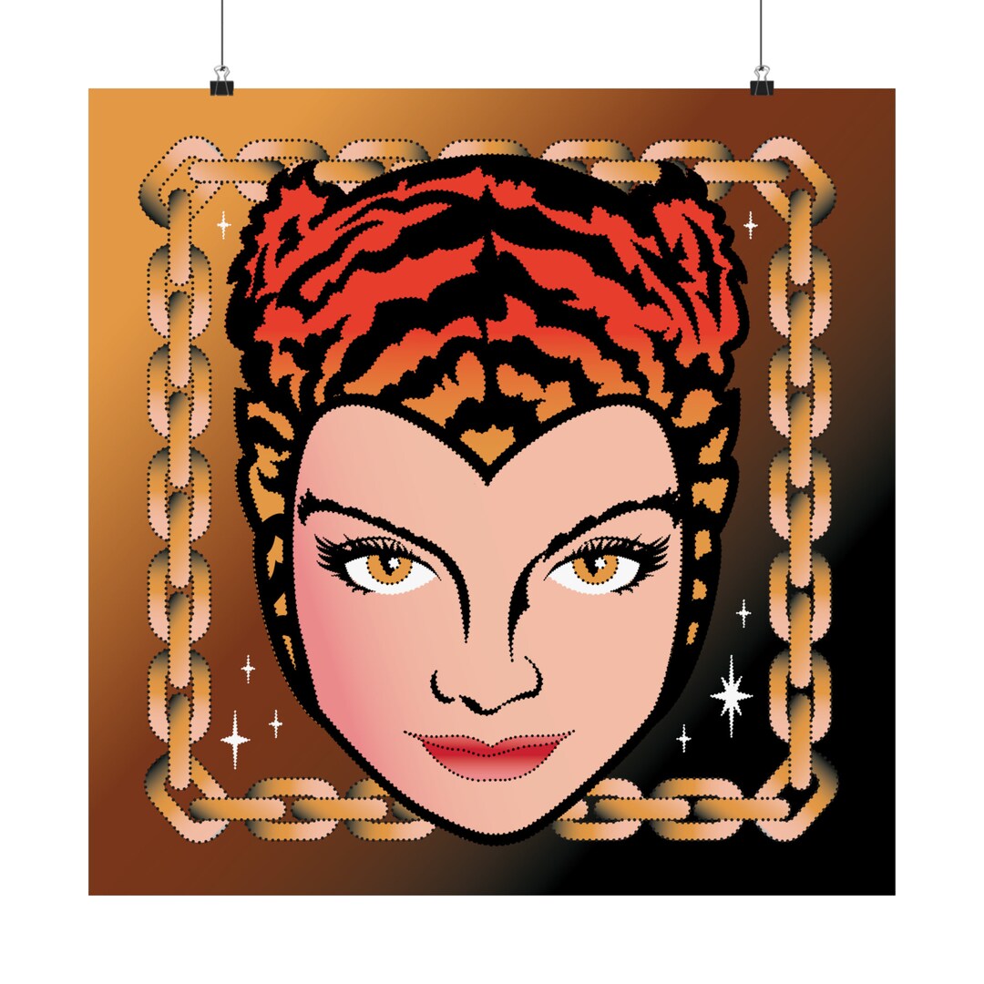 LA TIGRA Cat Woman Pinup Vintage Retro Tiger Tattoo Gallery Wall Art ...