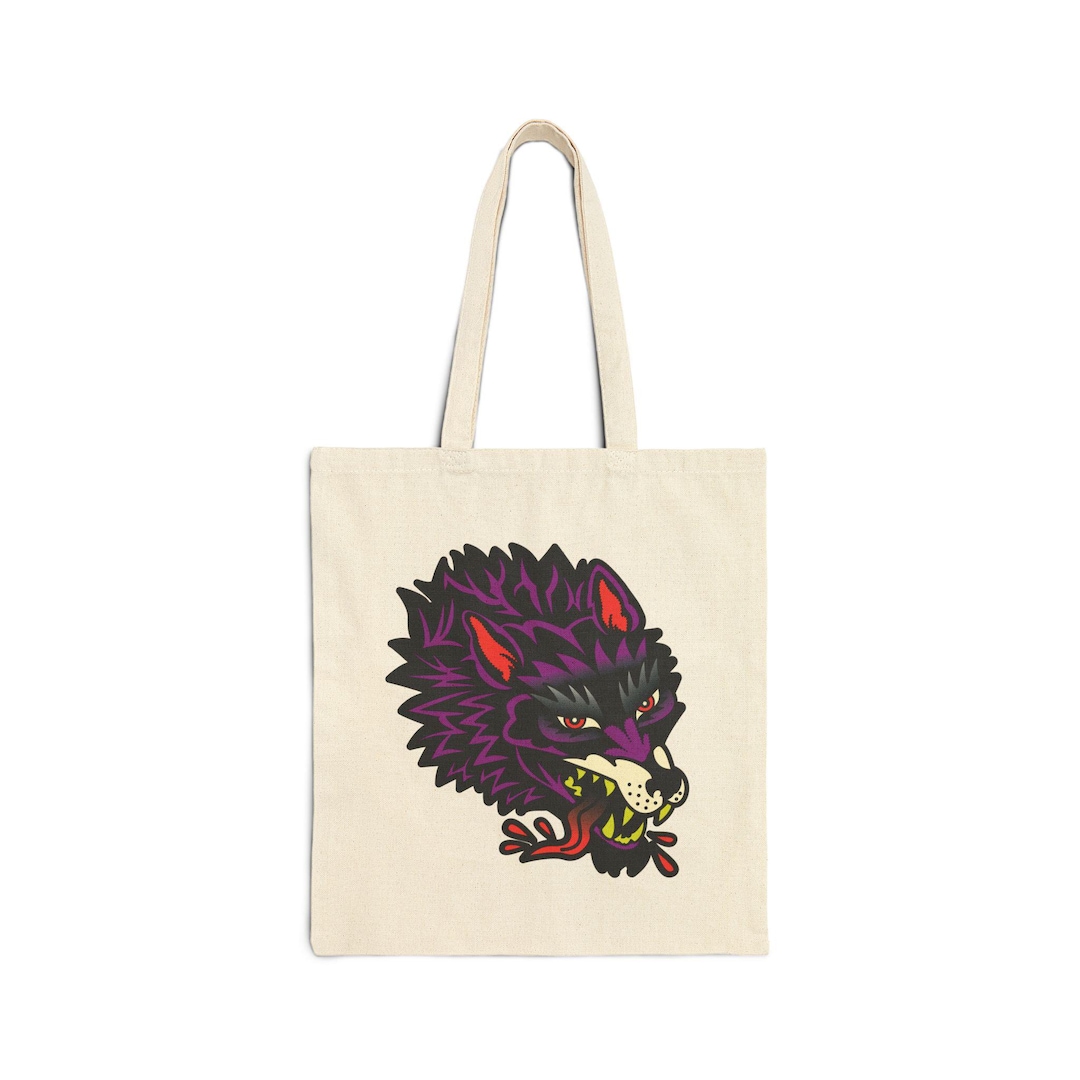 DIRE WOLF Bloody Werewolf Halloween Trick or Treat Shopper Cotton ...