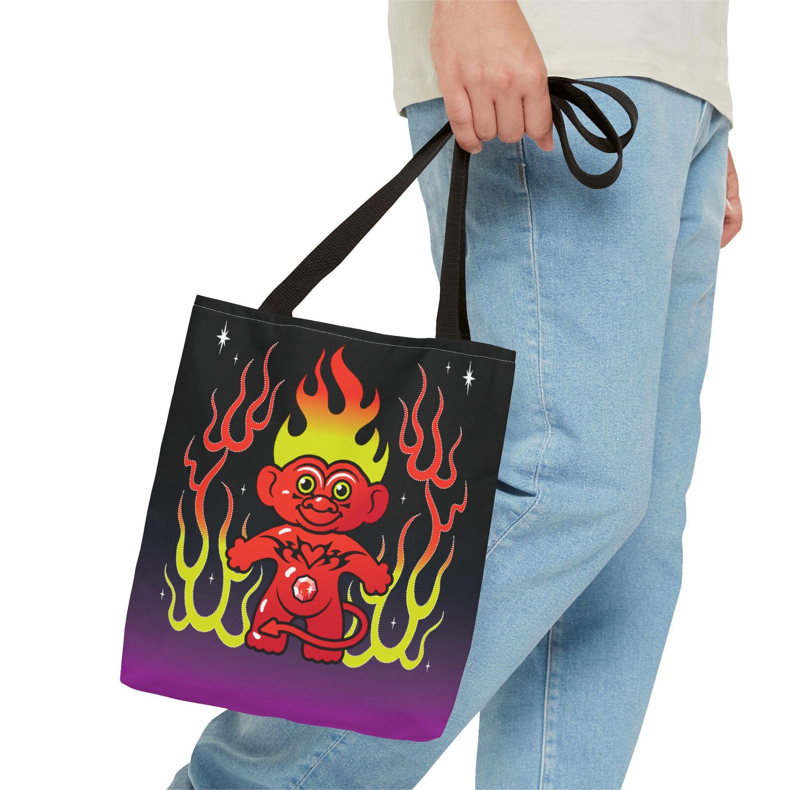 HELL TROLL Double Sided Treasure Troll 666 Halloween Trick or Treat ...