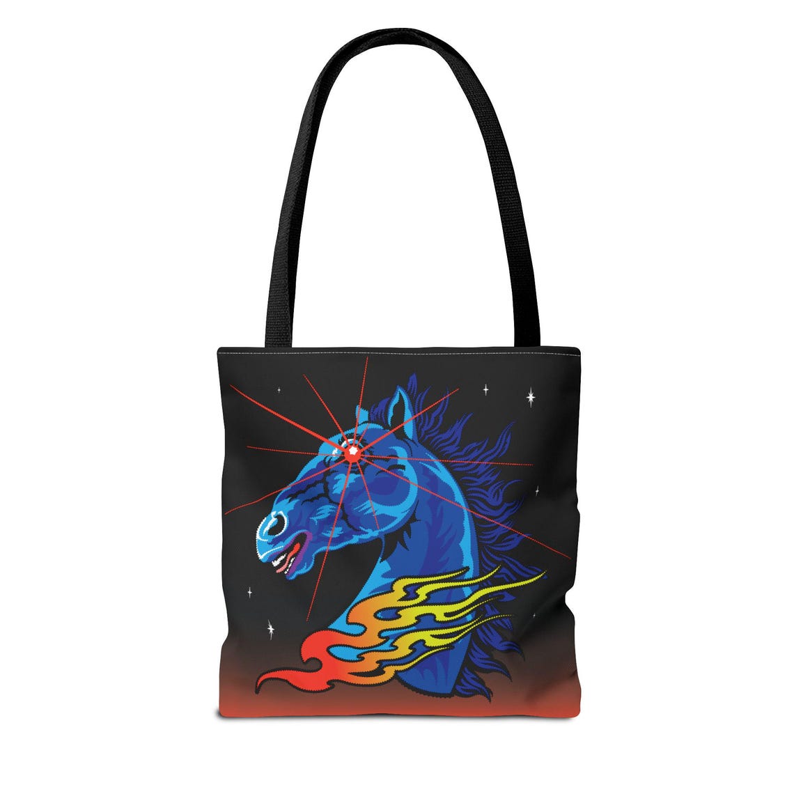 BLUCIFER Double Sided Heavy Metal Flaming Demon Horse 666 Denver ...
