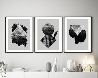 Black Grey Poster - Etsy