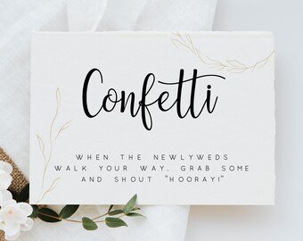 Gold Confetti Sign - Etsy