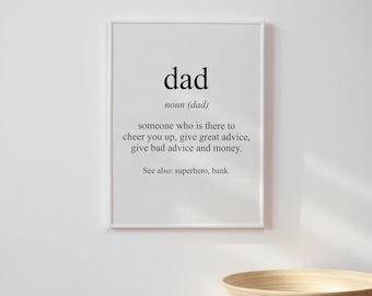 Dad Noun Print - Etsy UK