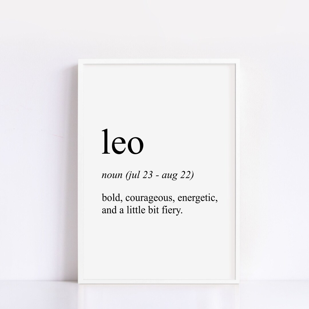 Digital Download Print Leo Print Printable Wall Art Horoscope Digital ...