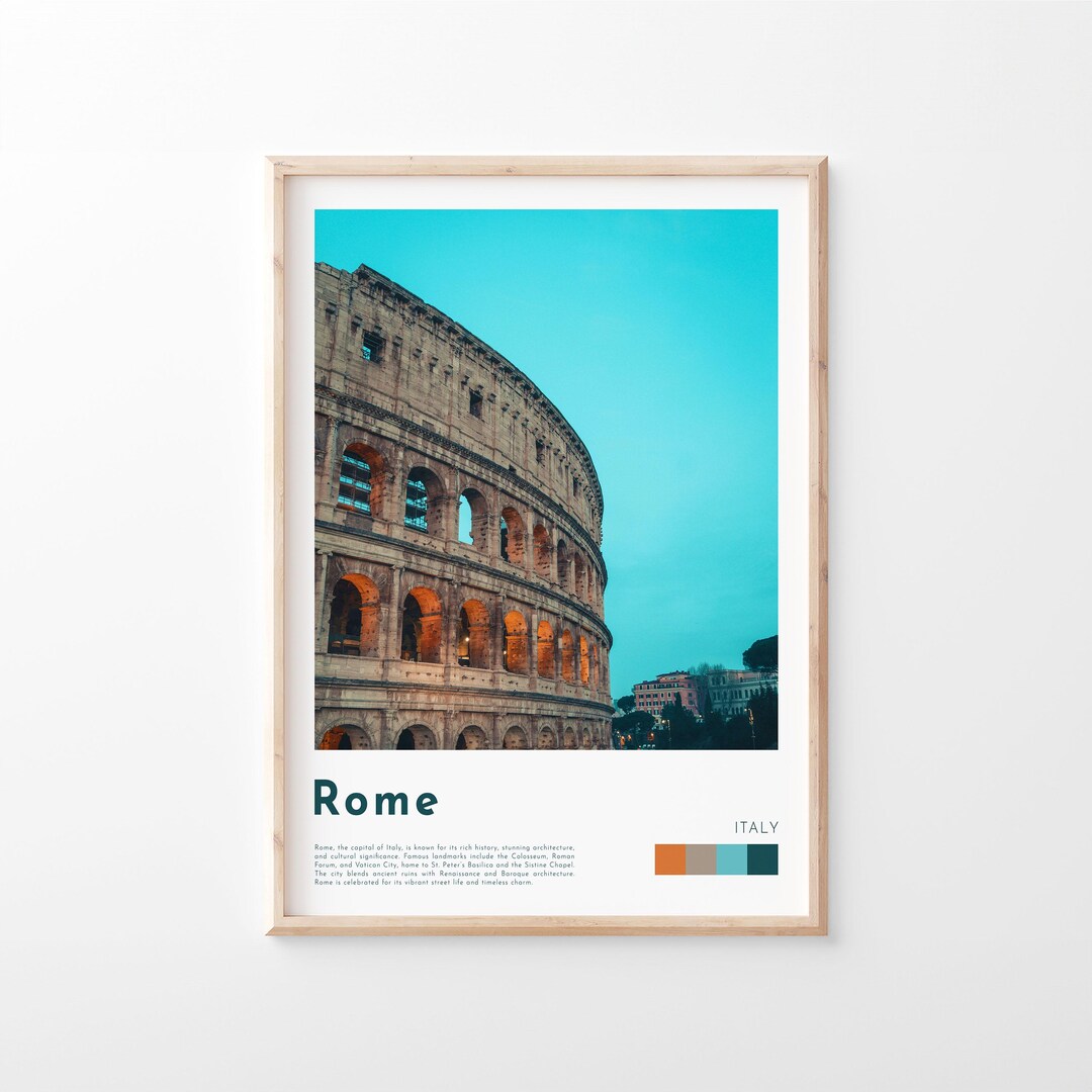 Rome Travel Poster, Rome Print, Rome Photo, Rome Colosseum Print, Rome ...