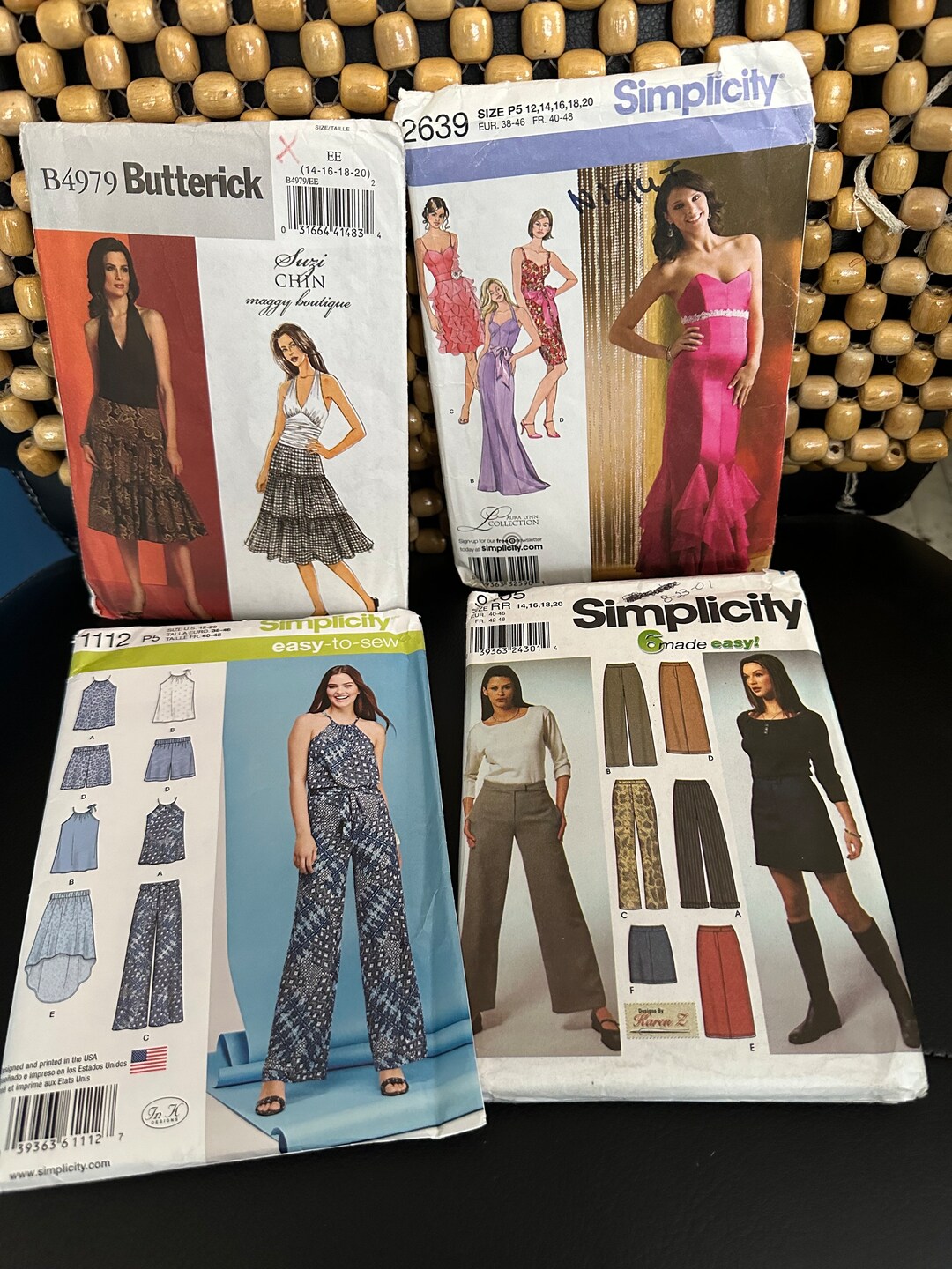 Lot of 4 Size 12-14-16-18-20 Sewing Patterns:!butterick 4979 Simplicity ...