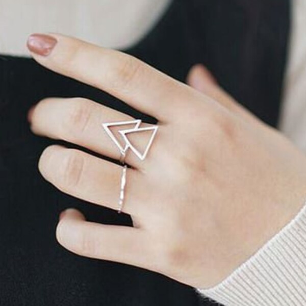 Double Arrow Ring - Etsy