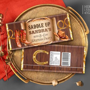 Editable Western Cowboy Candy Bar Wrapper: Rodeo Birthday Party ...