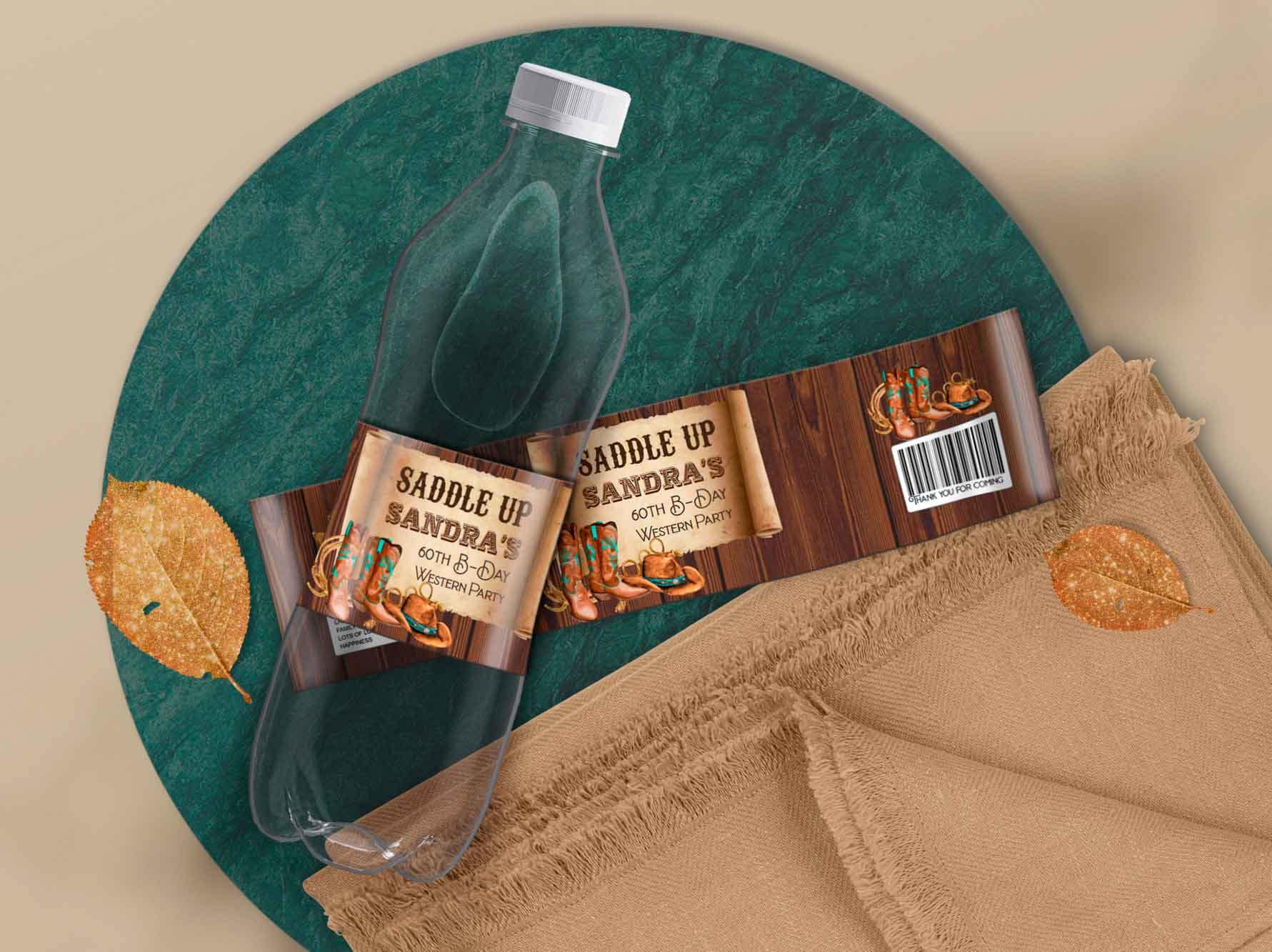 Editable Western Cowgirl Water Bottle Labels Birthday - Etsy