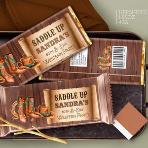 Editable Cowgirl Birthday Candy Bar Wrapper: Western Party Favors ...