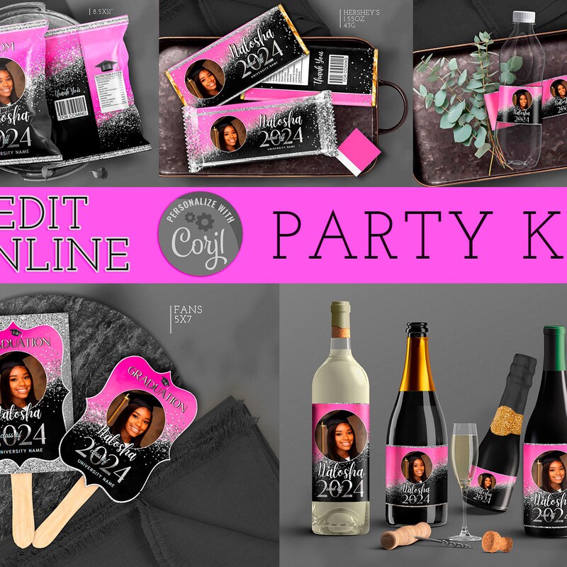 Pink and Black Party - Etsy