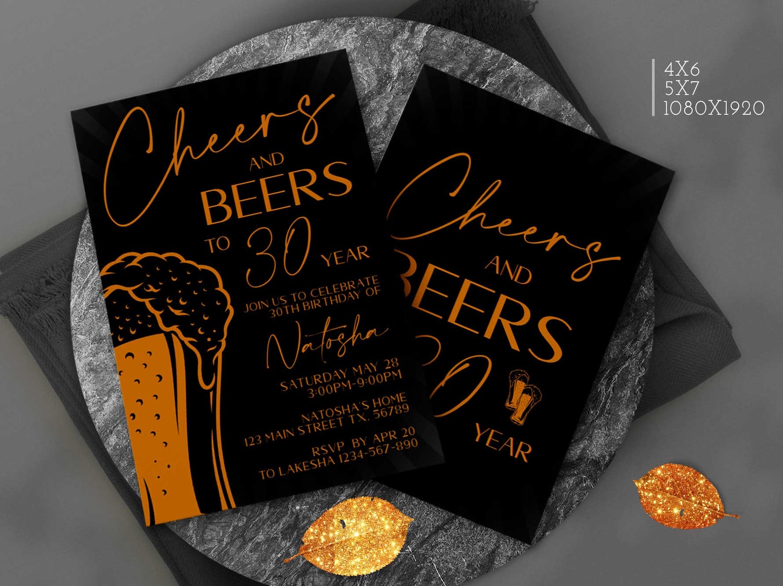 Cheers and Beers to 30 Years Invitation Beer Surprise - Etsy