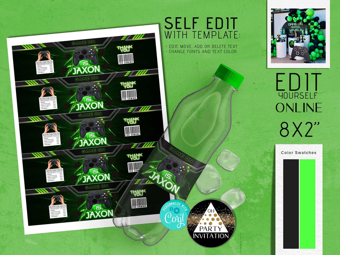 DIY Digital Game Cake Topper Printable Centerpieces Birthday - Etsy