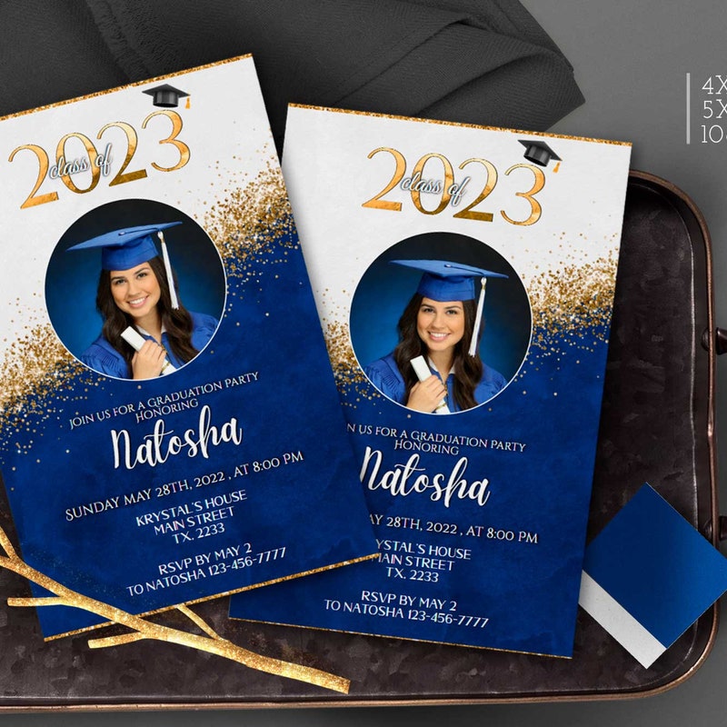 Blue Gold Graduation - Etsy