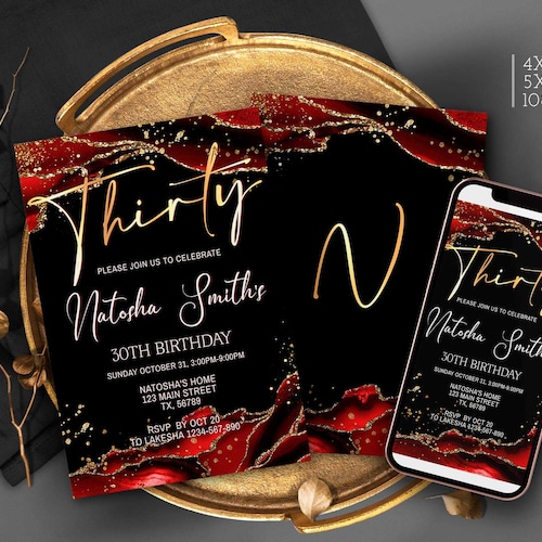 Invitations Paper Invitations & Announcements 30th Birthday Invitation ...