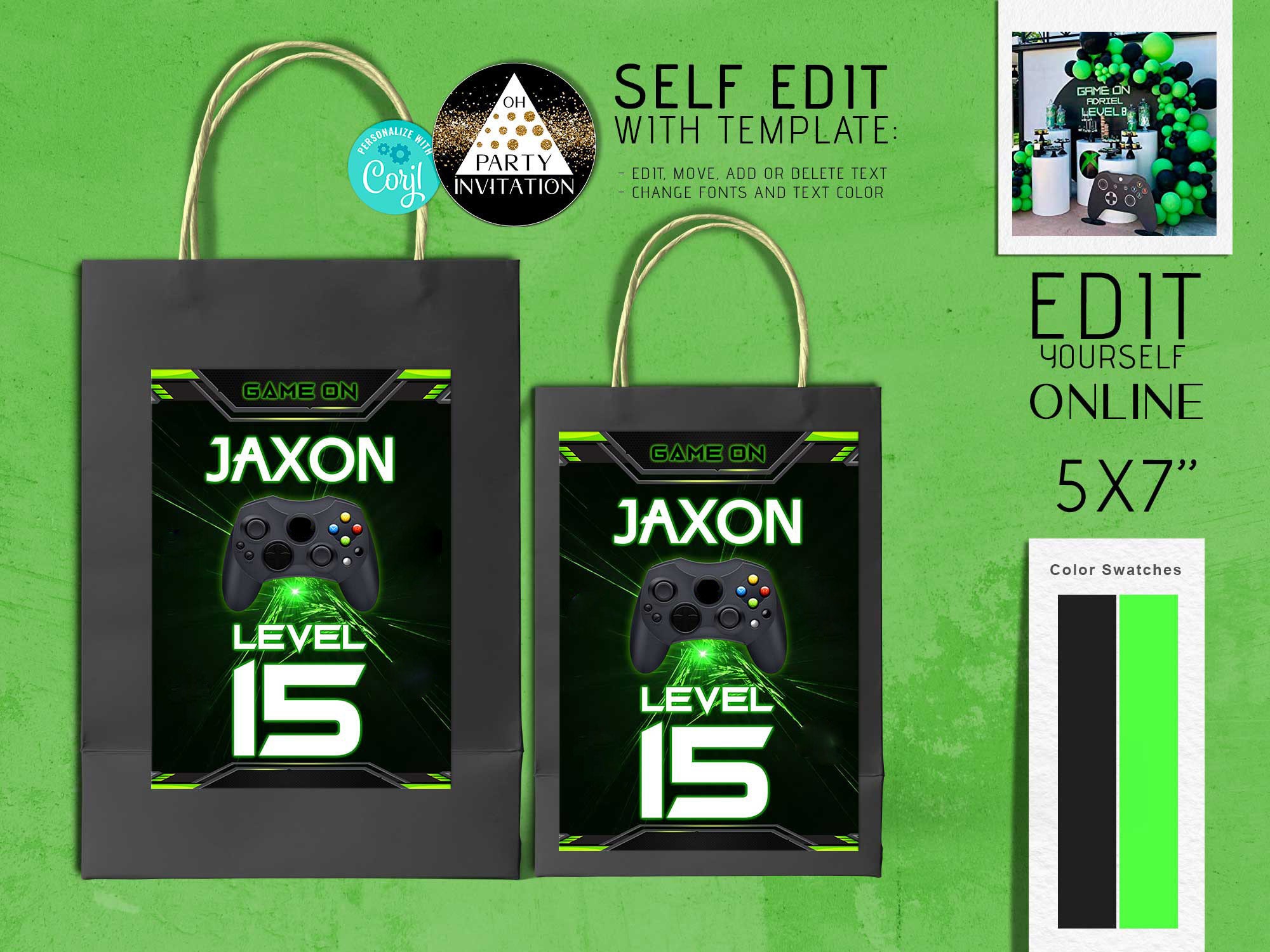 DIY Digital Game Cake Topper Printable Centerpieces Birthday - Etsy