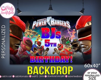 Power rangers banner | Etsy