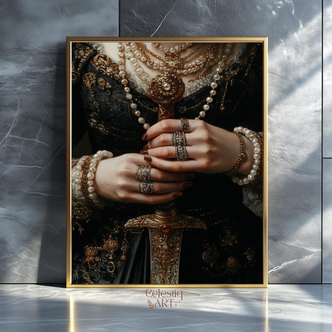 Dark Academia Victorian Woman Royal Portrait, Victorian Aesthetic ...