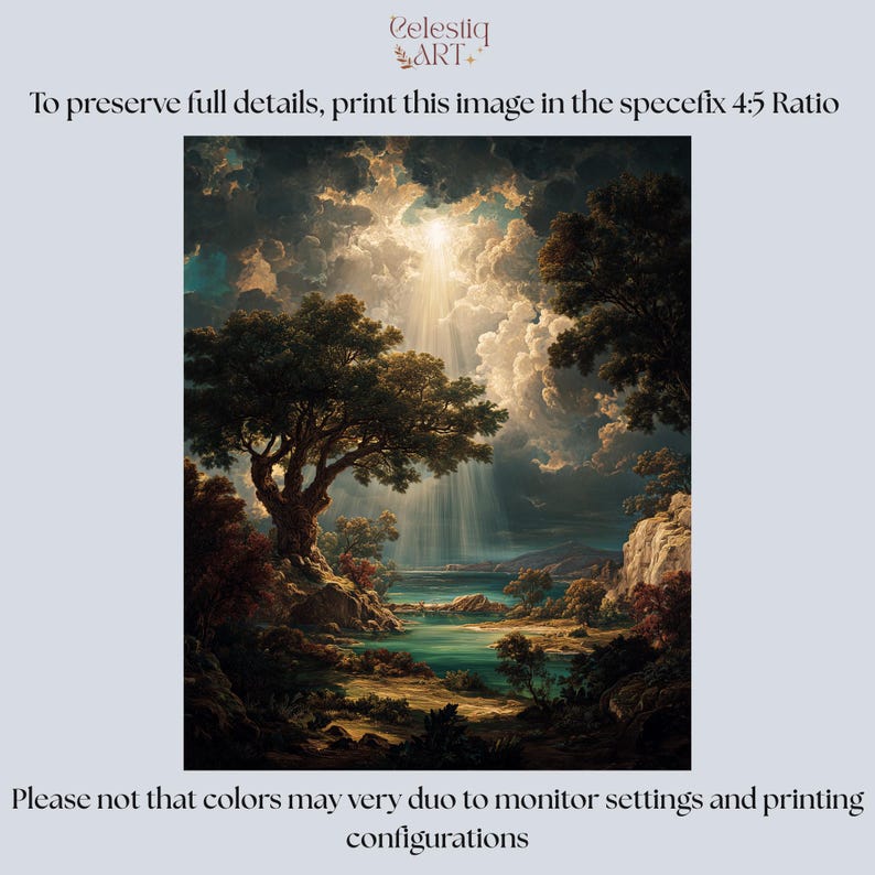 Garden of Eden Landscape Print: Christian Home Decor (digital Download ...