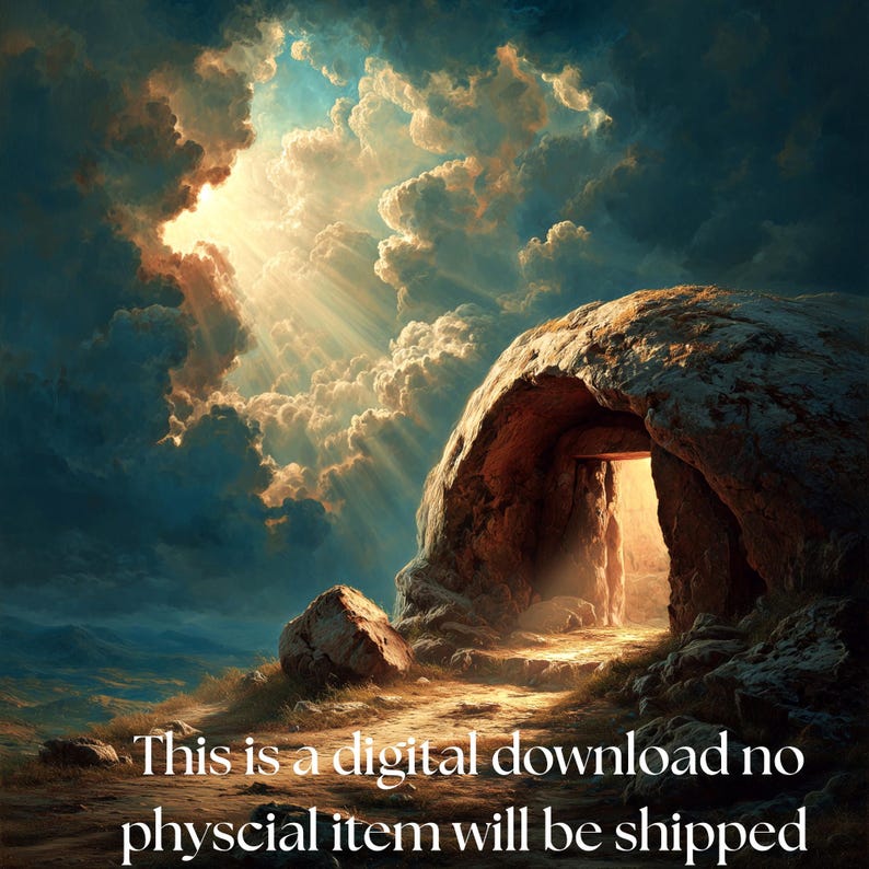 Túmulo Vazio de Jesus Cristo, Ele Ressuscitou, Arte Cristã, Impressão ...