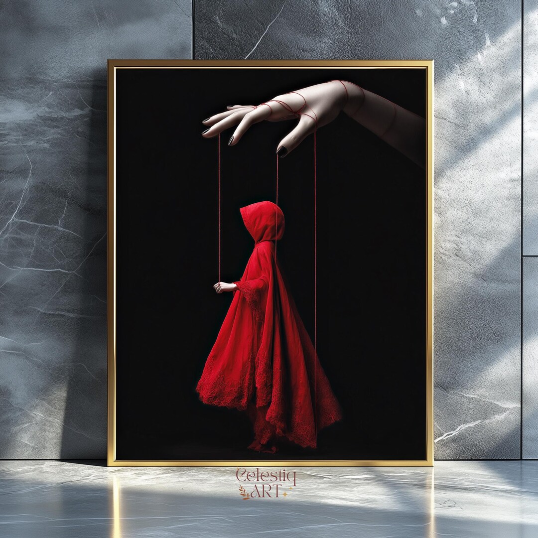 Witch Hand Puppet Art Print: Dark Academia Gothic Surrealism (digital ...
