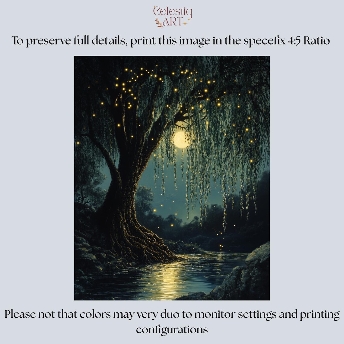 Willow Tree Fairies Art Print: Gothic Cottagecore Nature Digital ...