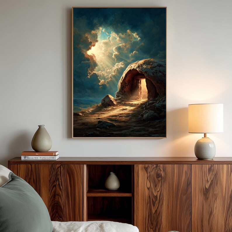 Túmulo Vazio de Jesus Cristo, Ele Ressuscitou, Arte Cristã, Impressão ...