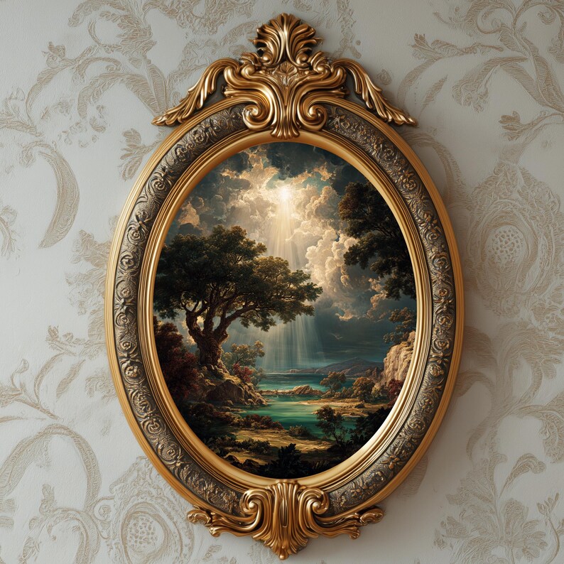 Garden of Eden Landscape Print: Christian Home Decor (digital Download ...