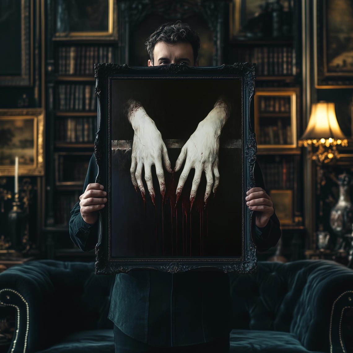 Dracula Clawed Hands Gothic Print: Dark Vampire Art Digital Download - Etsy