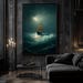 Stormy Sea Ship Digital Art Print: Moody Nautical Gothic Waves Painting ...