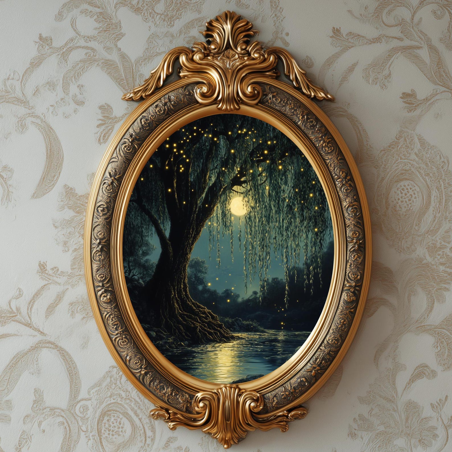 Willow Tree Fairies Art Print: Gothic Cottagecore Nature Digital ...