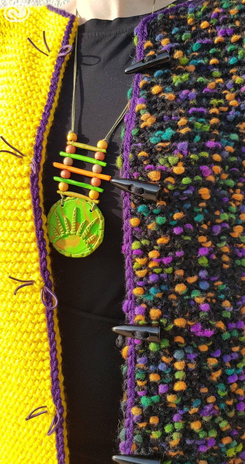 Yellow Wool Knitted Coat - Etsy