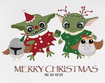 Starwars Christmas Clipart - Etsy
