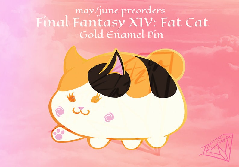 Final Fantasy XIV Fat Cat Enamel Pin - Etsy