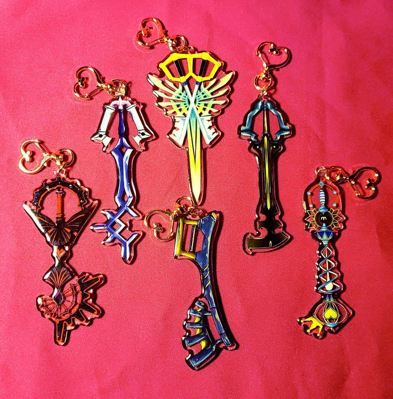 Kingdom Hearts Keyblade Acrylic Charms Keychain - Etsy