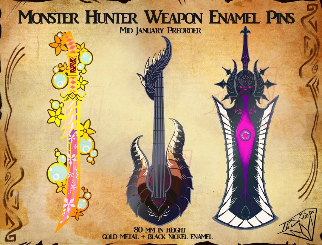 Late January Preorder - Monster Hunter Weapons Gold + Black Nickel ...