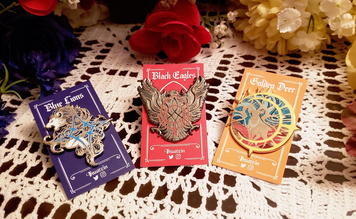 Fire Emblem Three Houses Crest Enamel Pins - Etsy