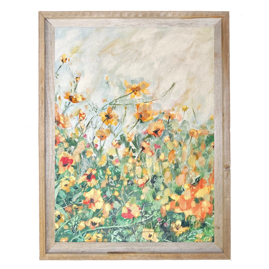 Wildflower Art Print, Vintage Art Prints, Wildflower Wall Art ...