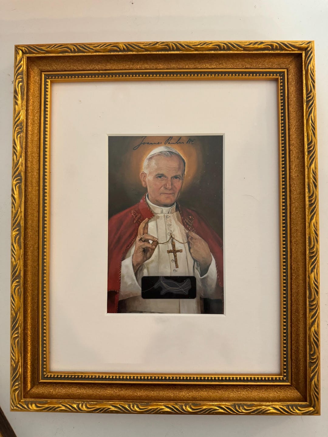 Saint Pope John Paul Picture With Lock of Hair With Certificate of ...