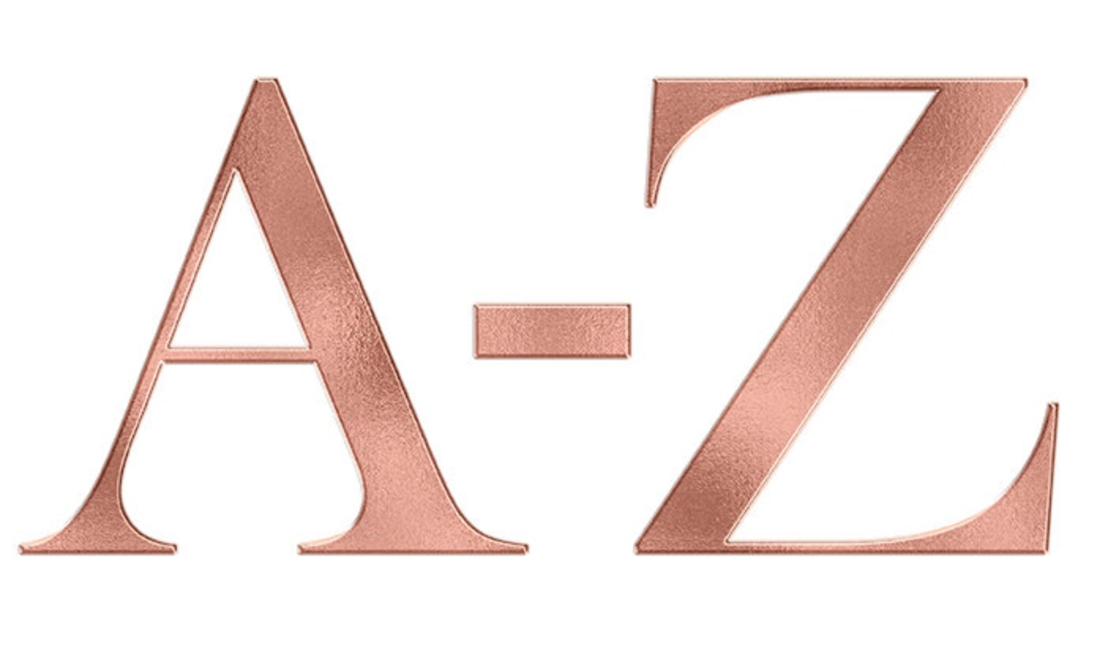 Alfabeto digital metálico Rose Gold números de letras | Etsy
