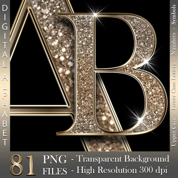 Sparkly Letters - Etsy UK