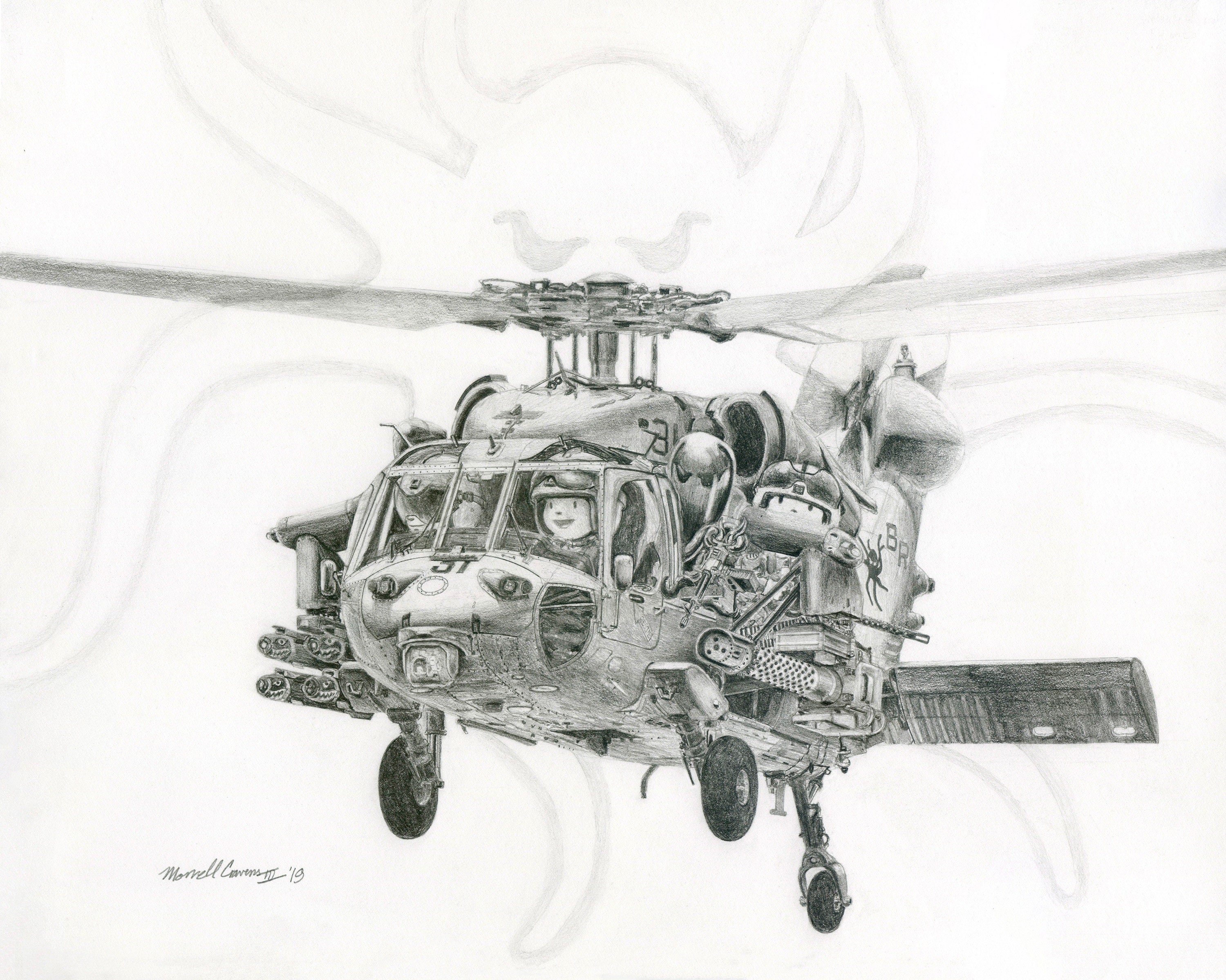 Digital Helicopter Print, Aircraft Print, MH60S Knighthawk, Kids Room ...