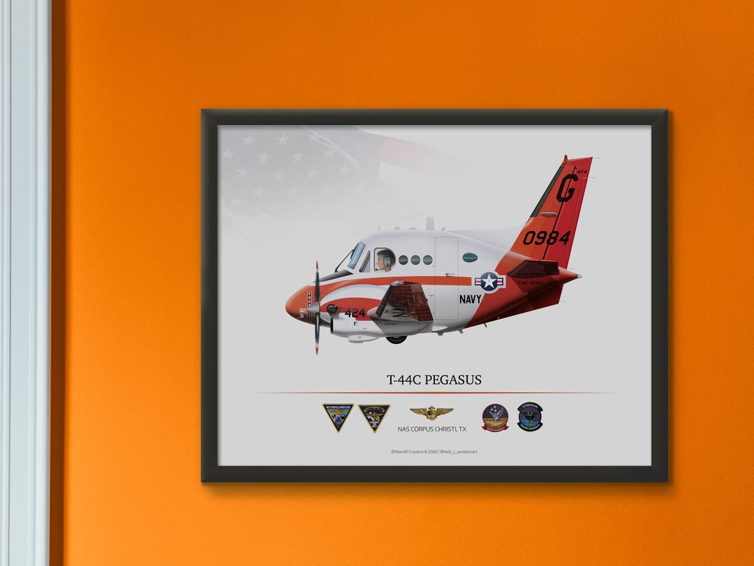 Aviation Print | Aircraft Print | T44 Pegasus | Man Cave Art | Pilot ...