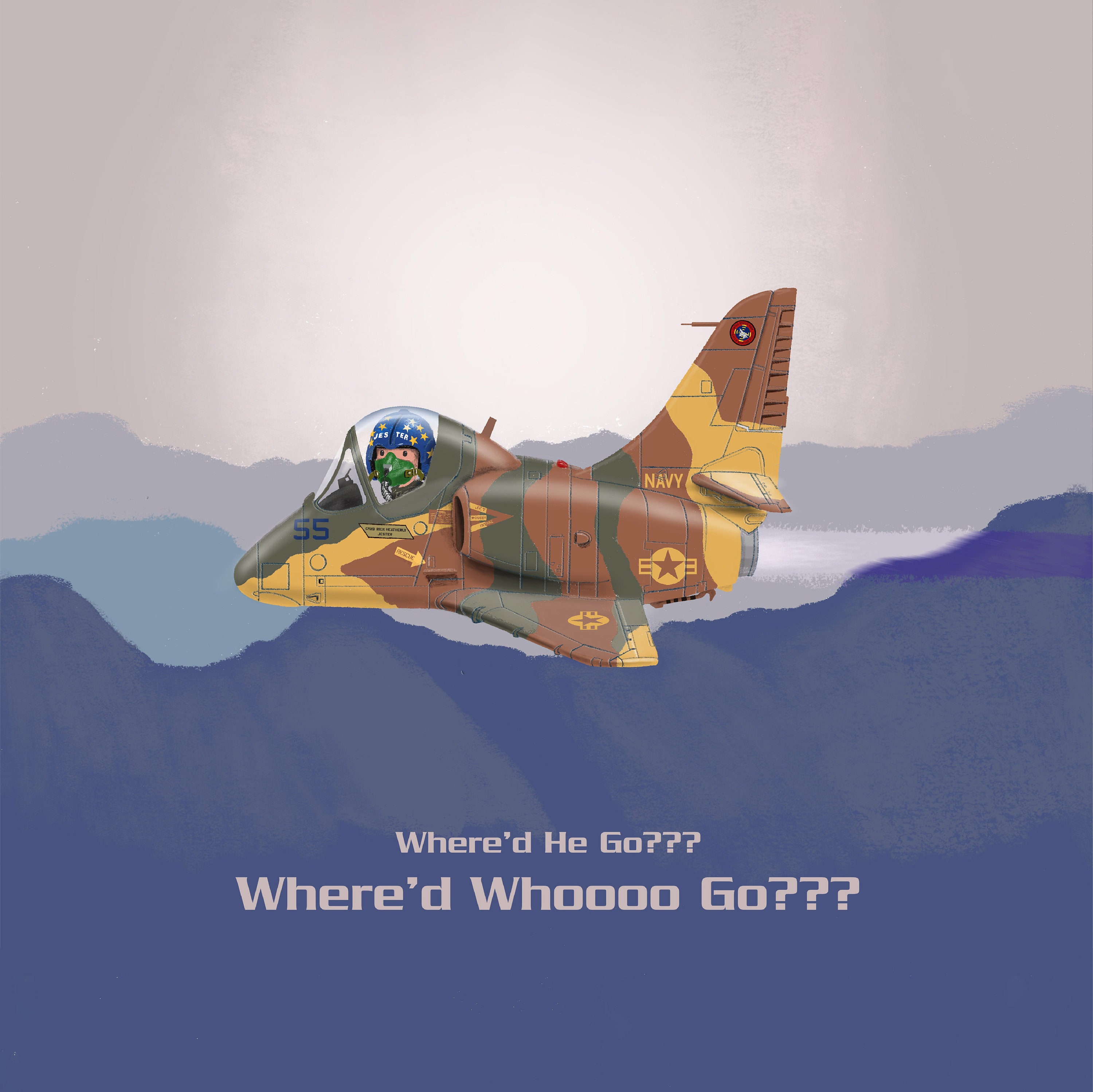 Top Gun, Jester, A-4 Print, Transportation Art Print, Fighter Jet Decor ...