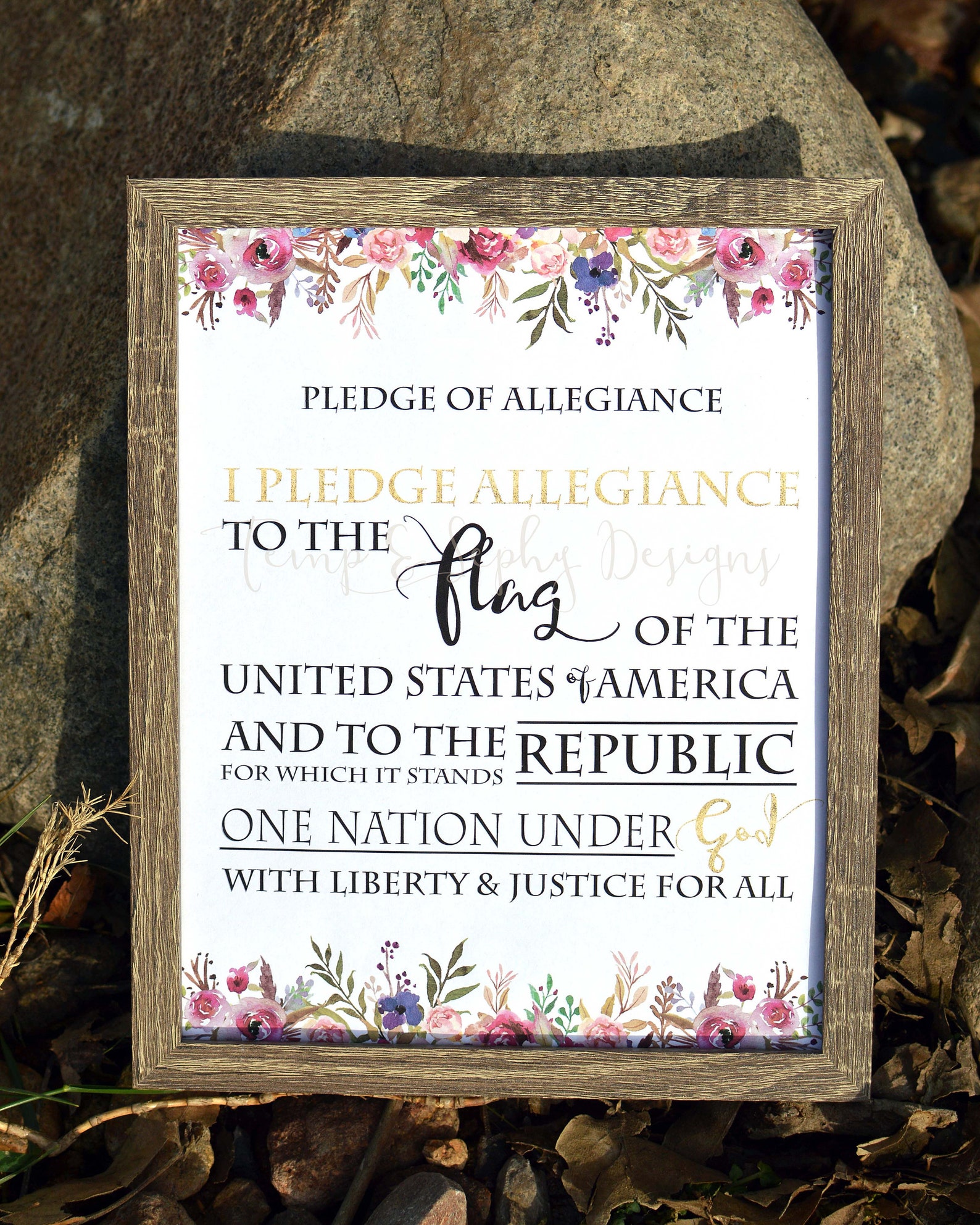 Pledge of Allegiance Wall Art | Printable Wall Art | Patriotic Print ...