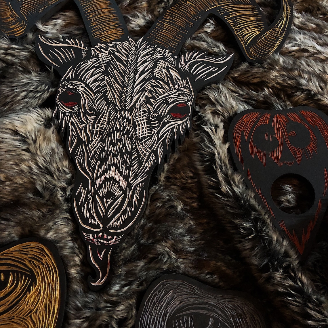 Goat Head Wood Carving MADE TO ORDER - Etsy