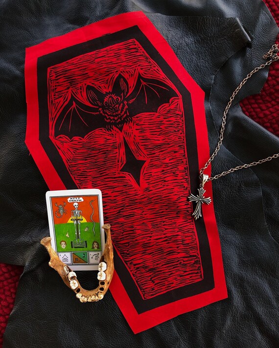 Vampire Coffin Back Patch 3 Colorways - Etsy